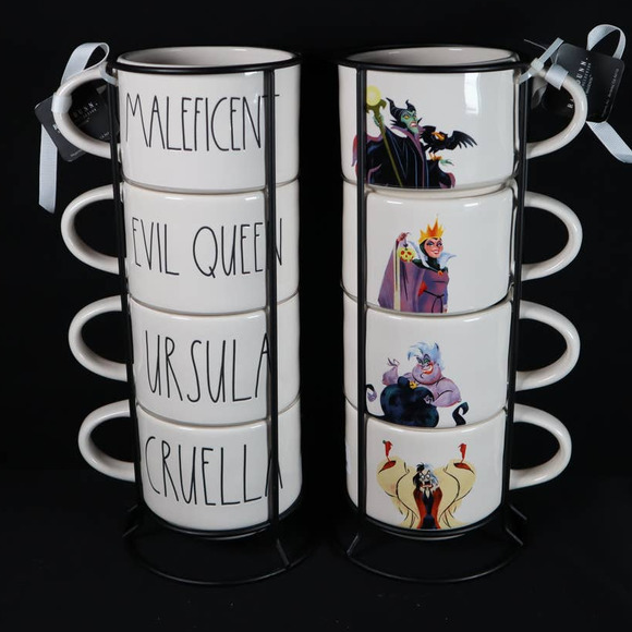 Rae Dunn | Dining | Rae Dunn Disney Villains Stackable Coffee Mugs With ...